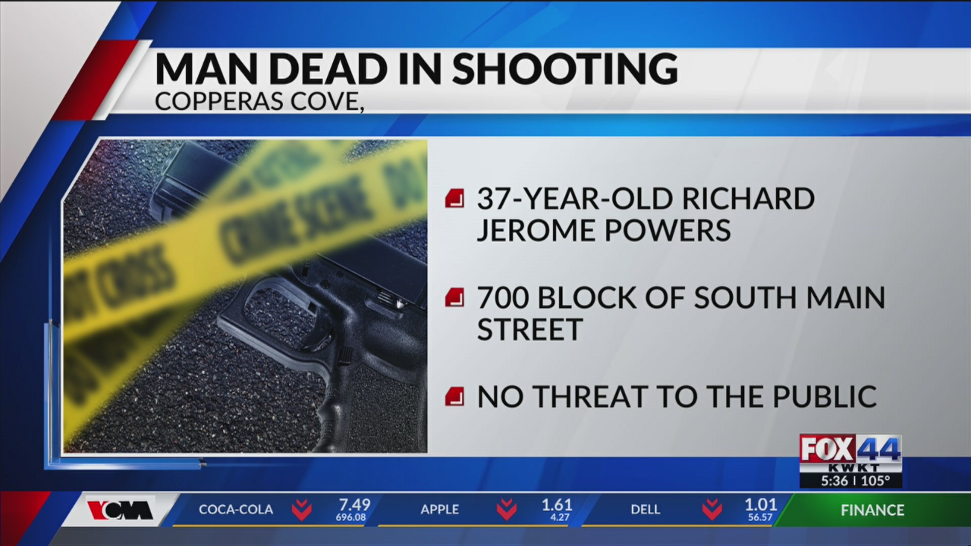 Man dead in Copperas Cove shooting – KWKT – FOX 44