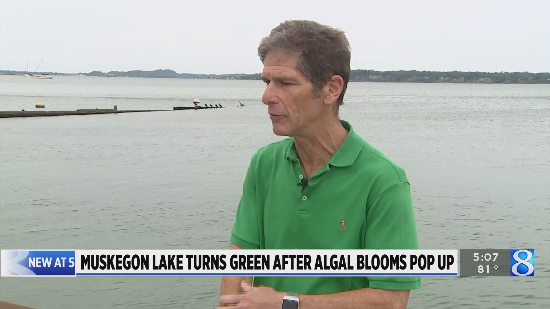 Muskegon Lake turns green after algal blooms pop up – WOODTV.com