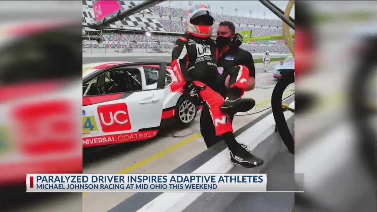 Paralyzed sportscar driver Michael Johnson racing at Mid Ohio – NBC4 ...