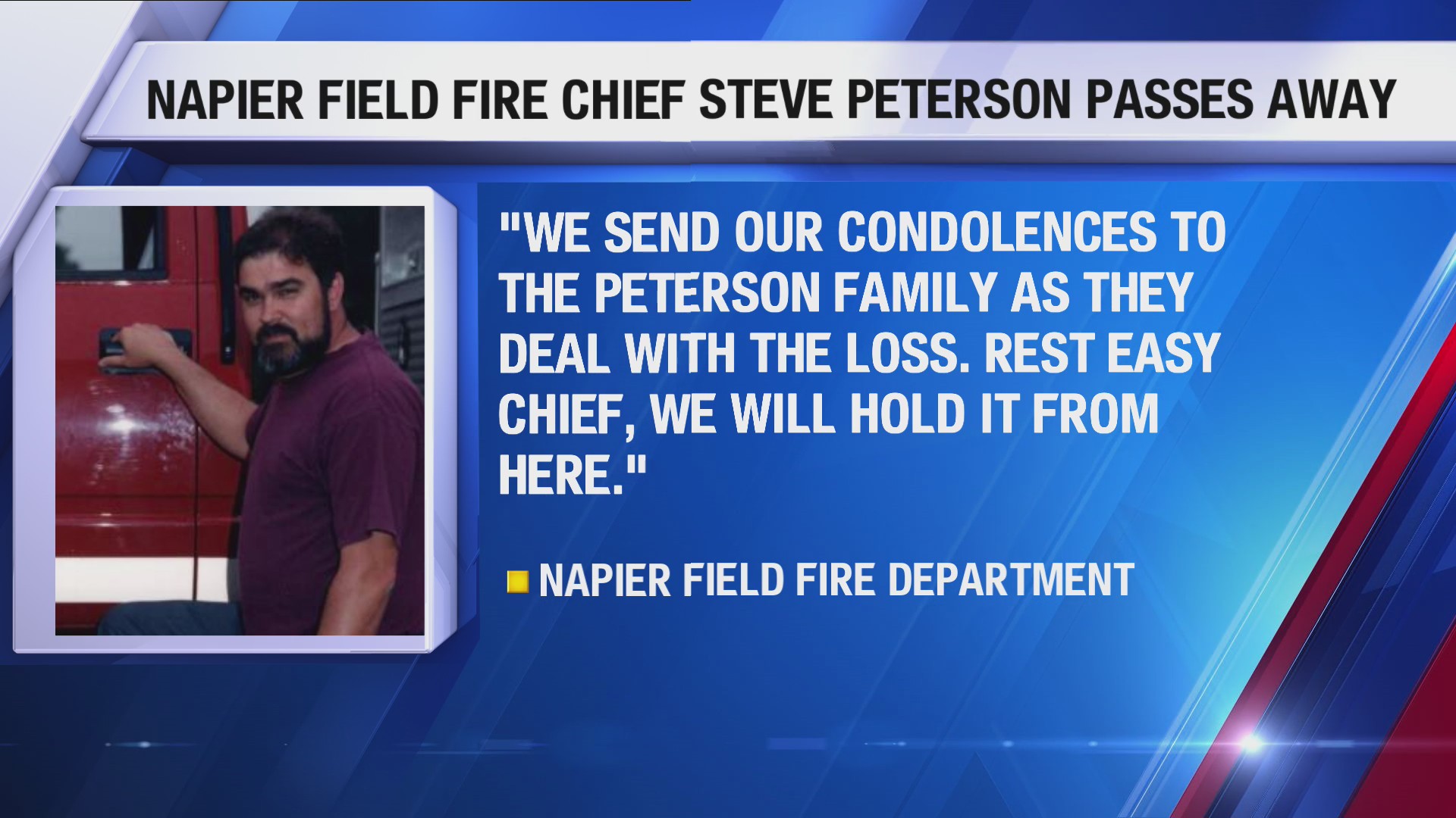 Napier Field Fire Chief passes away – WDHN – wdhn.com