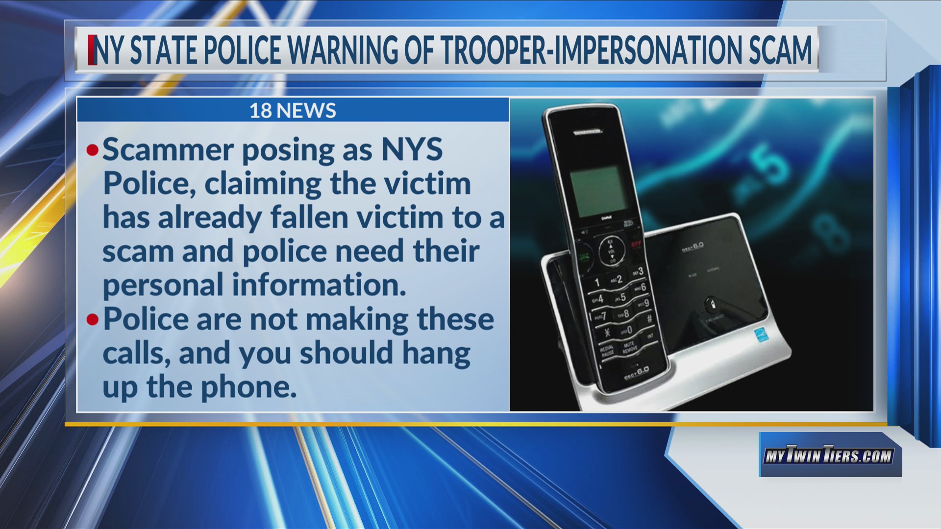 State Police warning of trooper-impersonation scam – WETM – MyTwinTiers.com