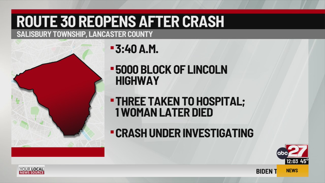 One person dead, two more injured in Lancaster County crash – ABC27
