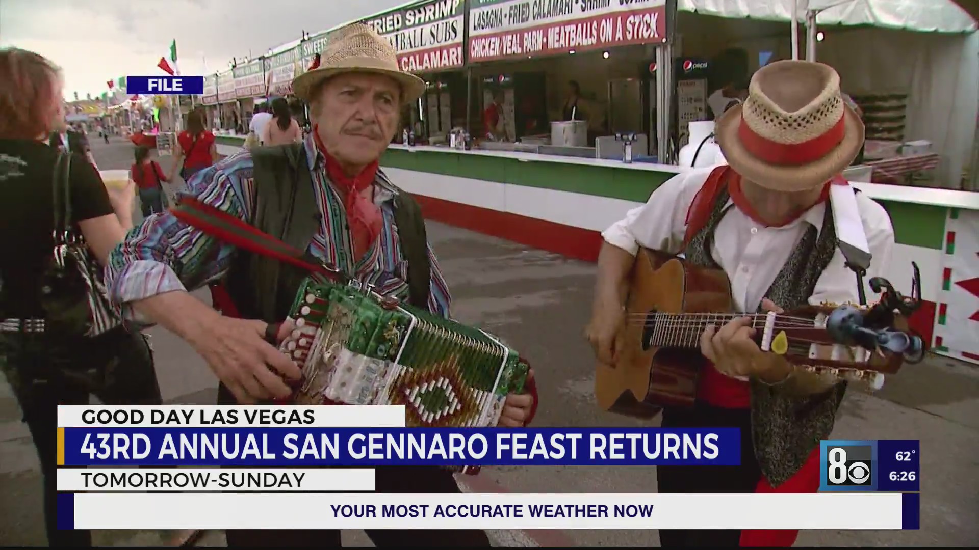 Annual San Gennaro feast returns with music, food and fun – KLAS