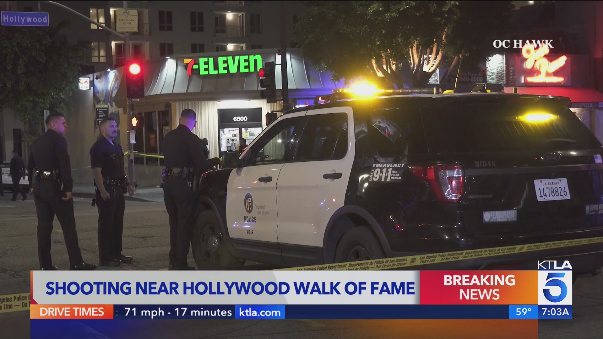 Two people hospitalized in overnight shooting on Hollywood Walk of Fame ...