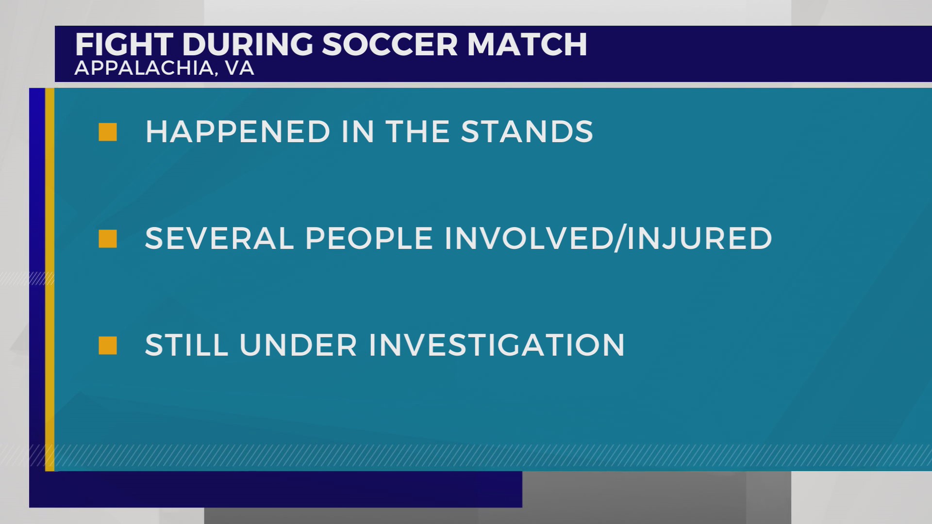 Several injured during grandstand fight at soccer game in Appalachia ...