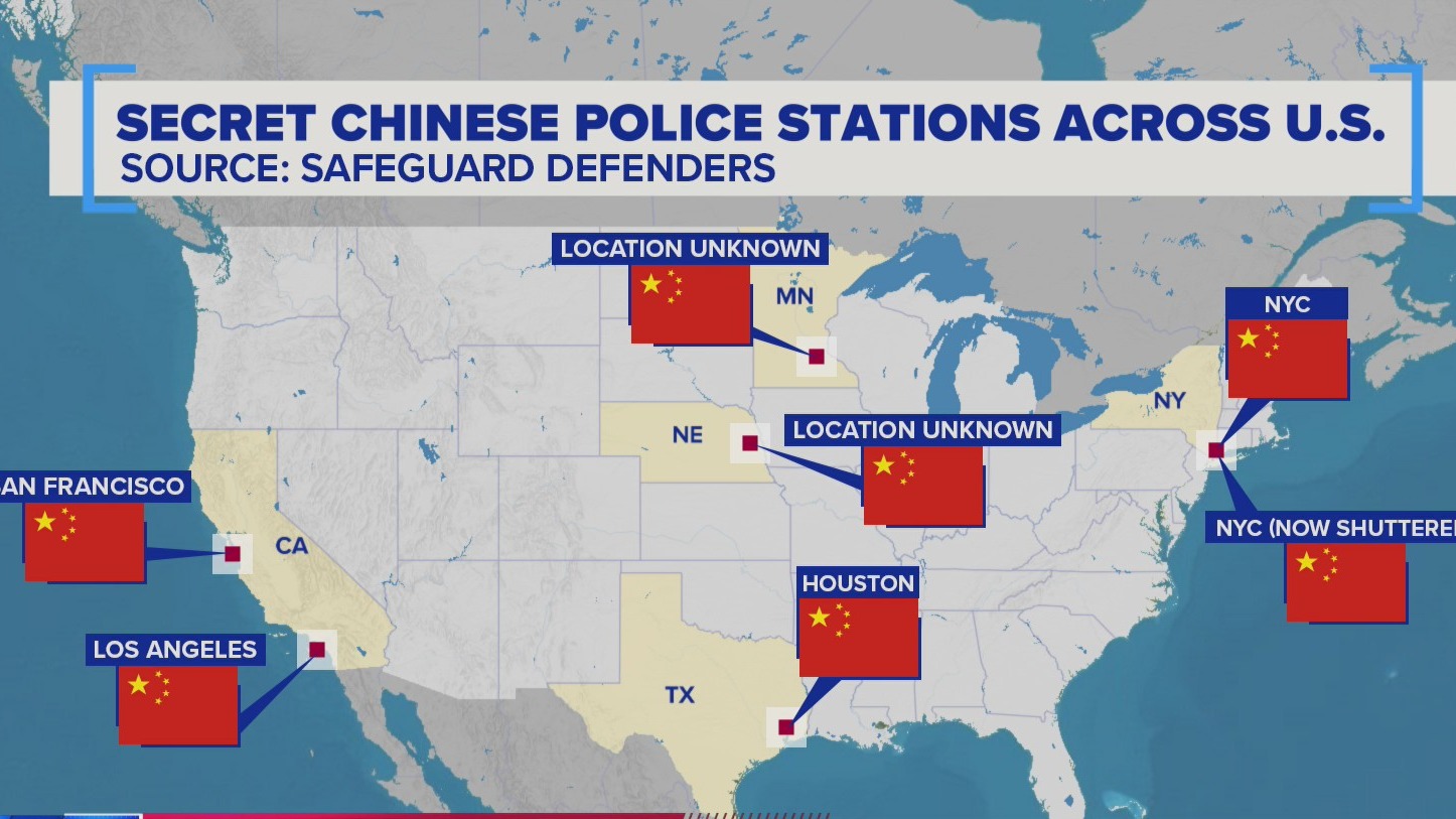 There could several secret Chinese police stations around the world ...