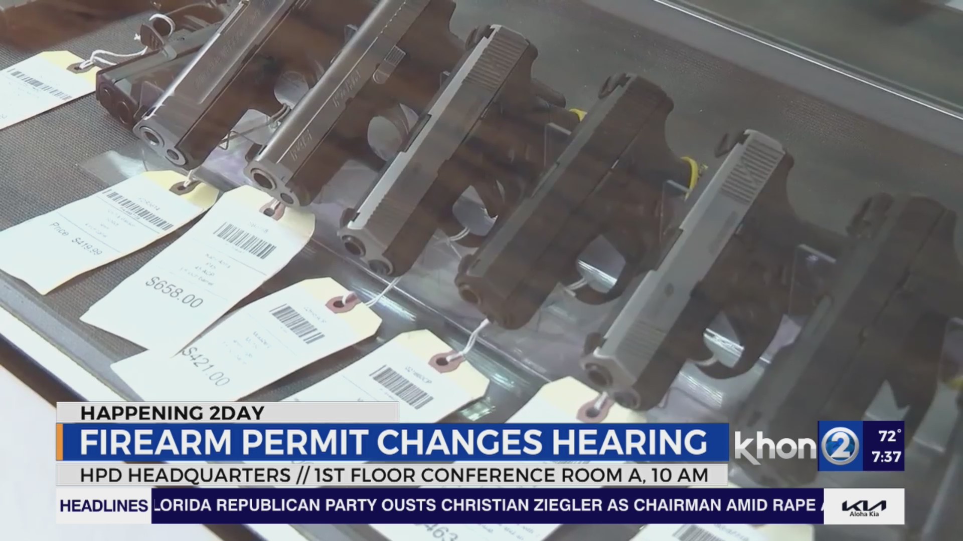 Firearm permit changes hearing taking place today – KHON2