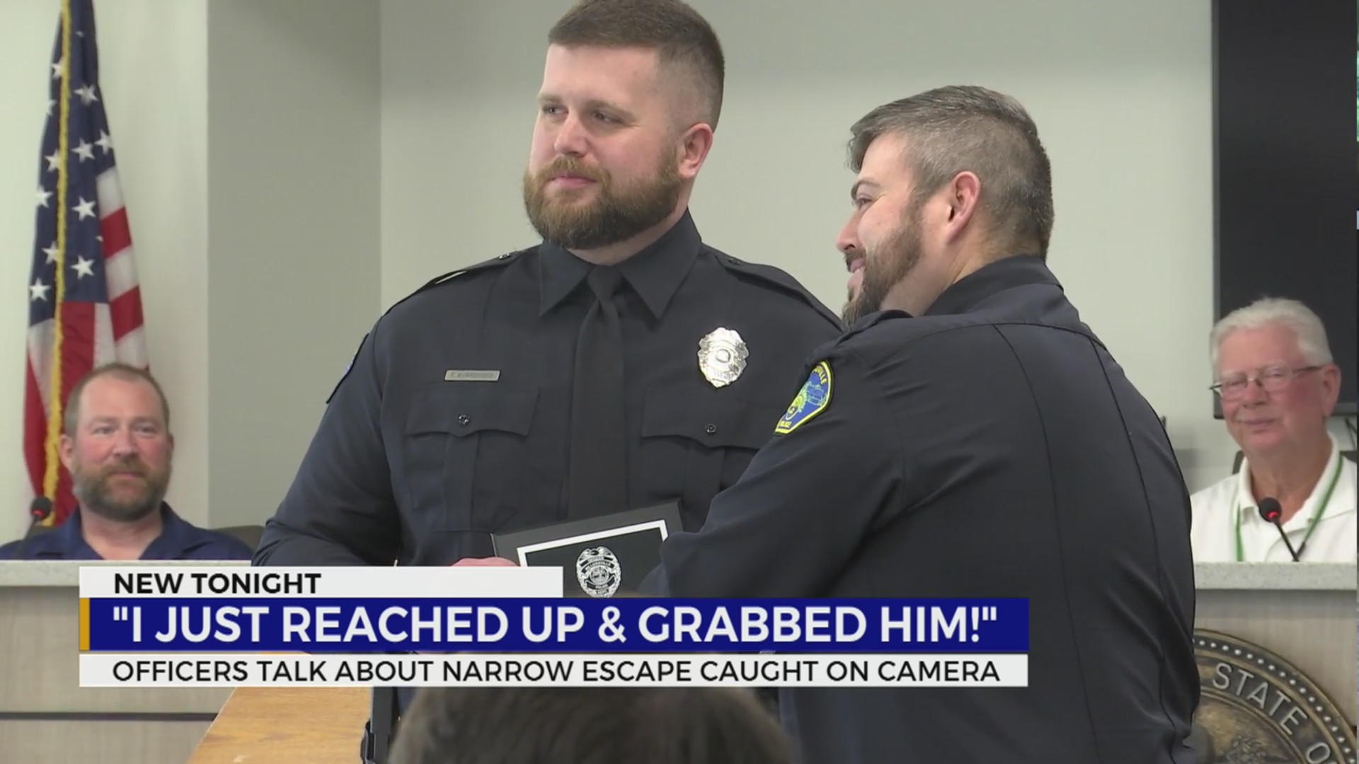 Millersville officer honored after saving fellow officer from being hit ...