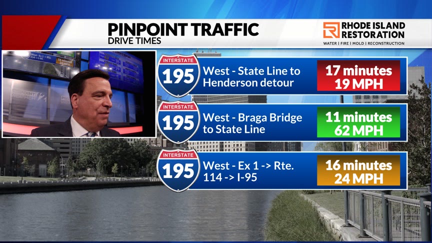 Traffic Now: 8 p.m. I-195 bridge closure update – WPRI.com
