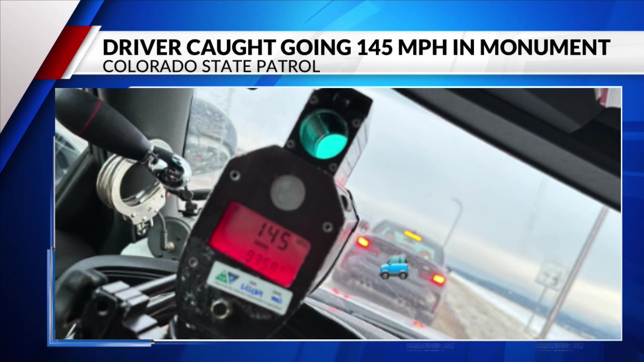 Driver caught going 145 mph on I-25 in Monument – FOX21 News Colorado