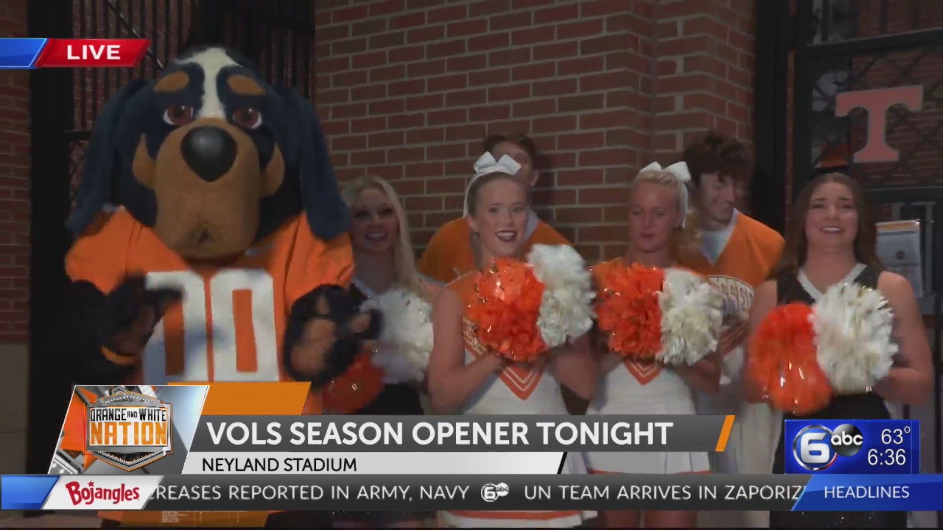 UT Cheer Team on GMT ahead of Vols season opener at Neyland Stadium ...