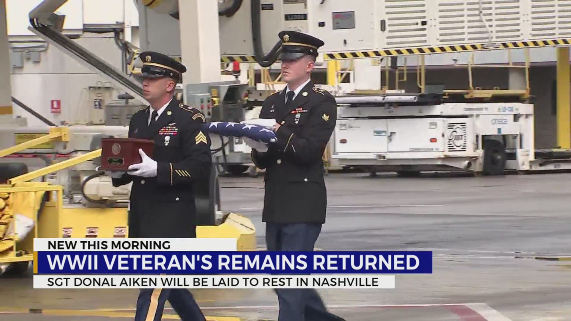 WW II veteran’s remains arrive at BNA – WKRN News 2