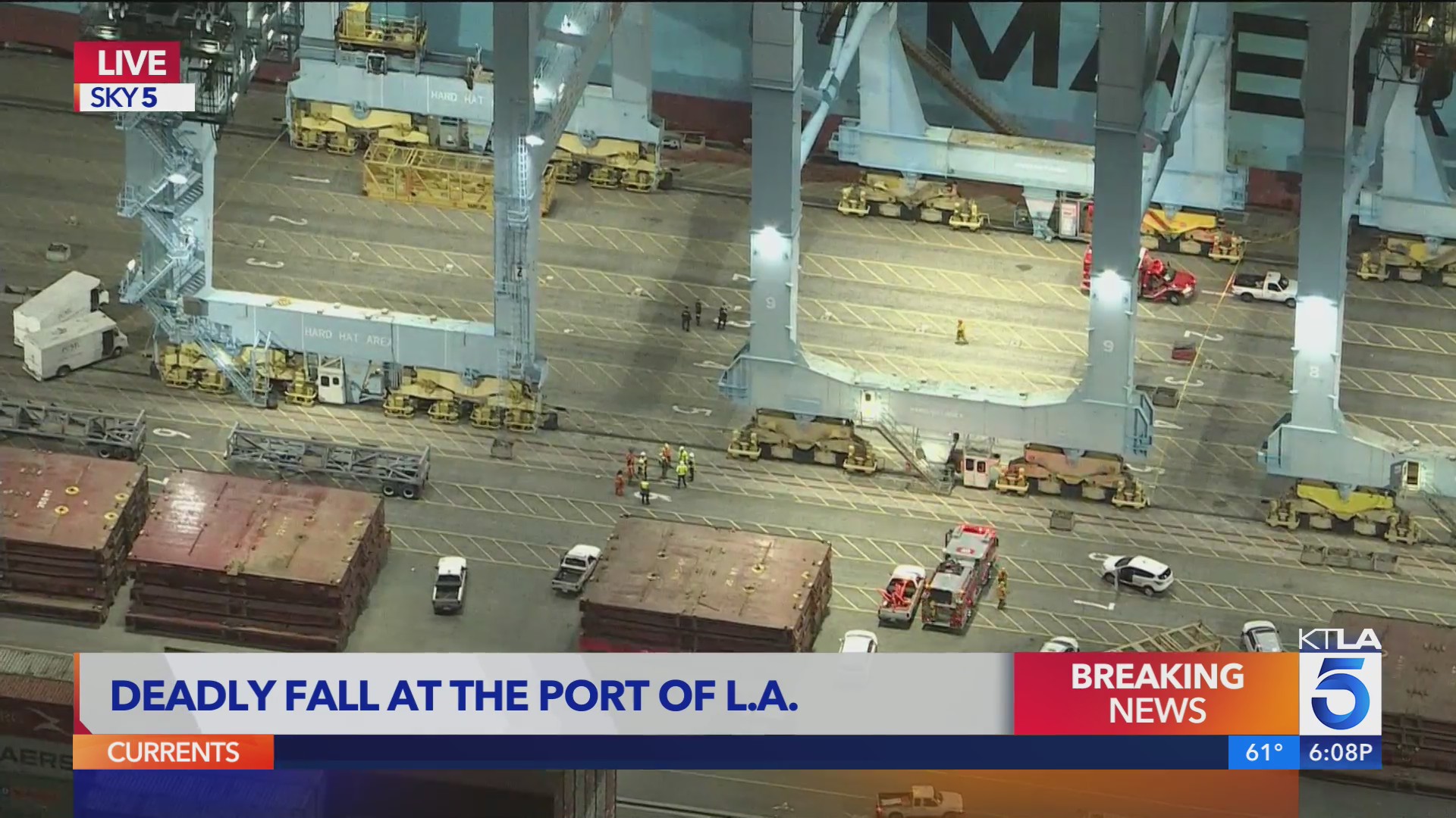 1 dead after a fall at the Port of Los Angeles – KTLA