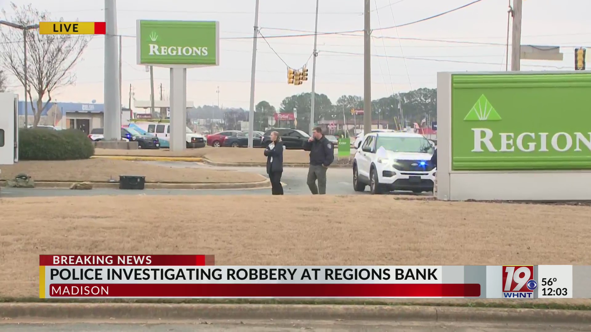 Madison Police Investigating Robbery at Regions Bank – WHNT.com