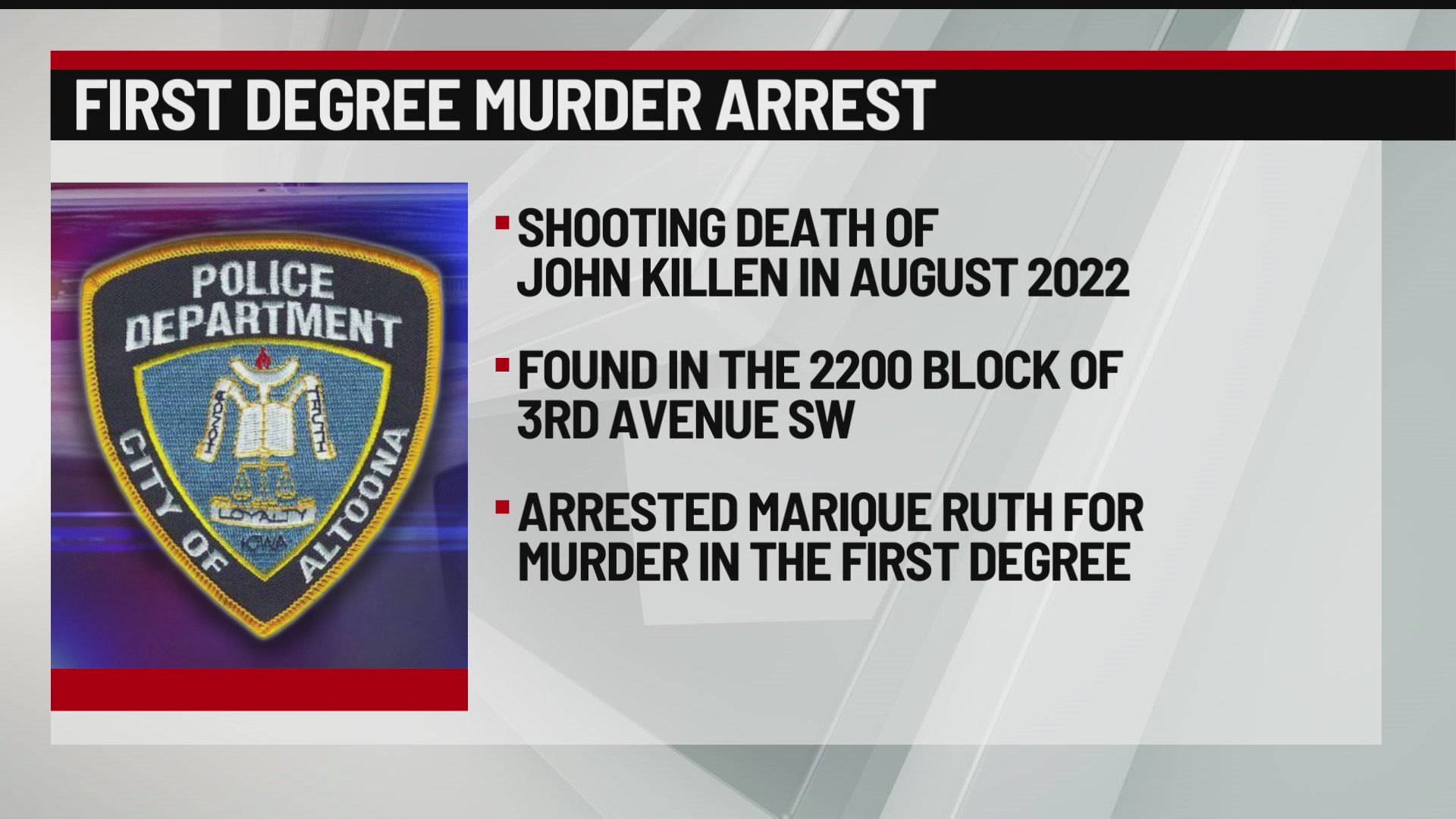 Arrest made in months long investigation into death of Altoona man ...