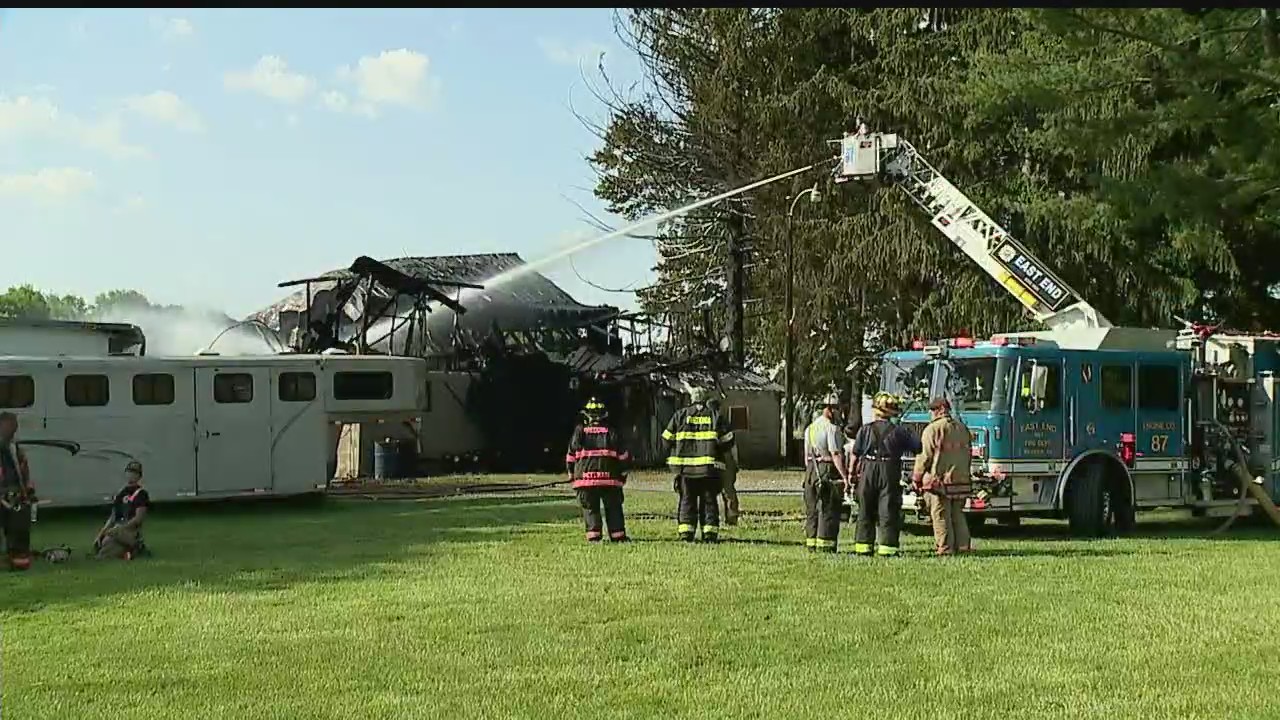 Burn barrel fire destroys barn in Coolspring Township – WKBN.com
