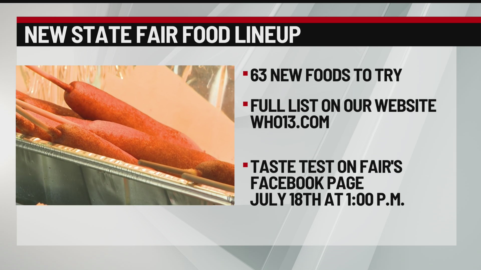Iowa State Fair releases new food lineup for National Fair Food Day ...