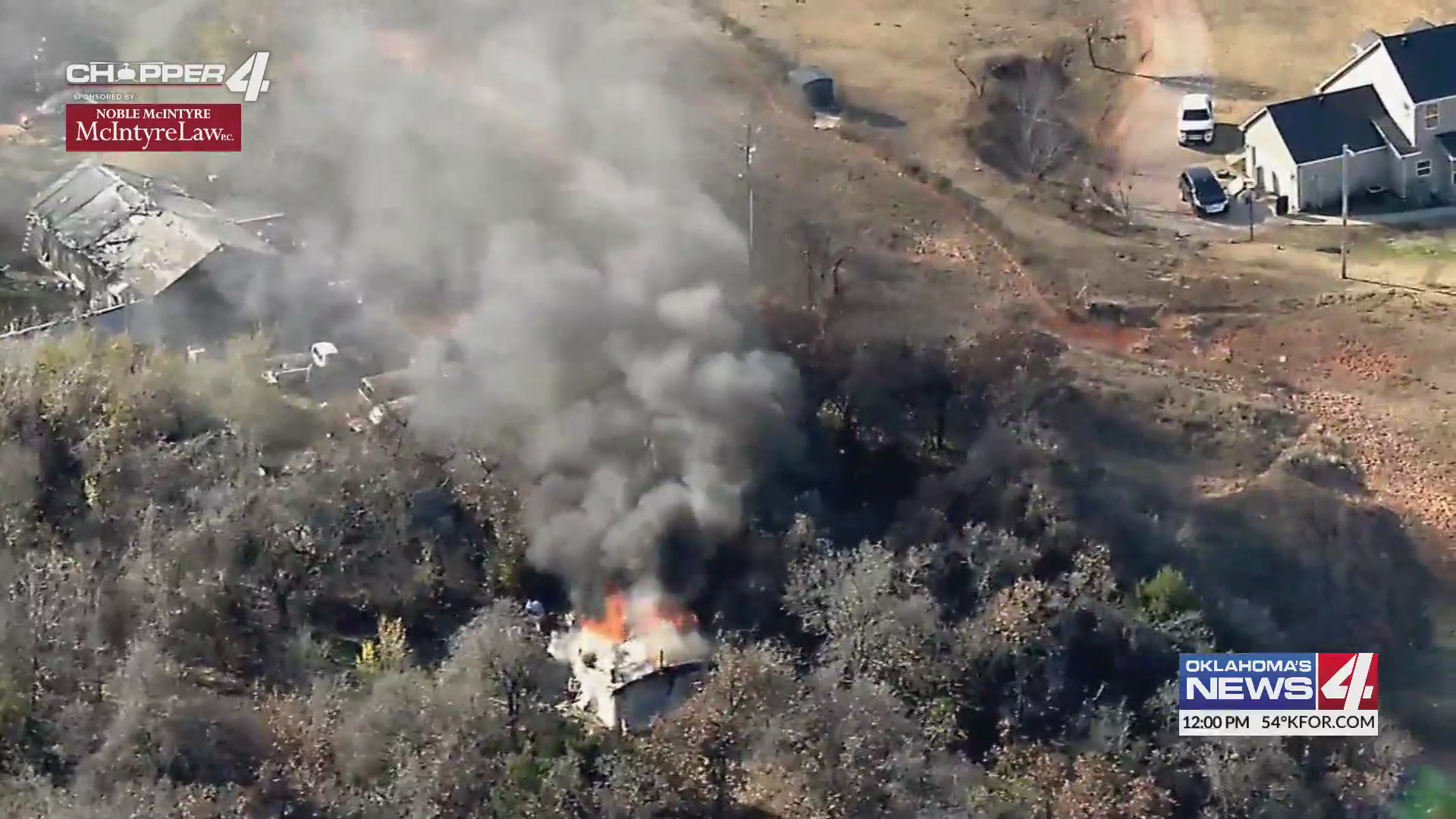 Fire crews battle fully-involved trailer fire in Choctaw – KFOR.com ...