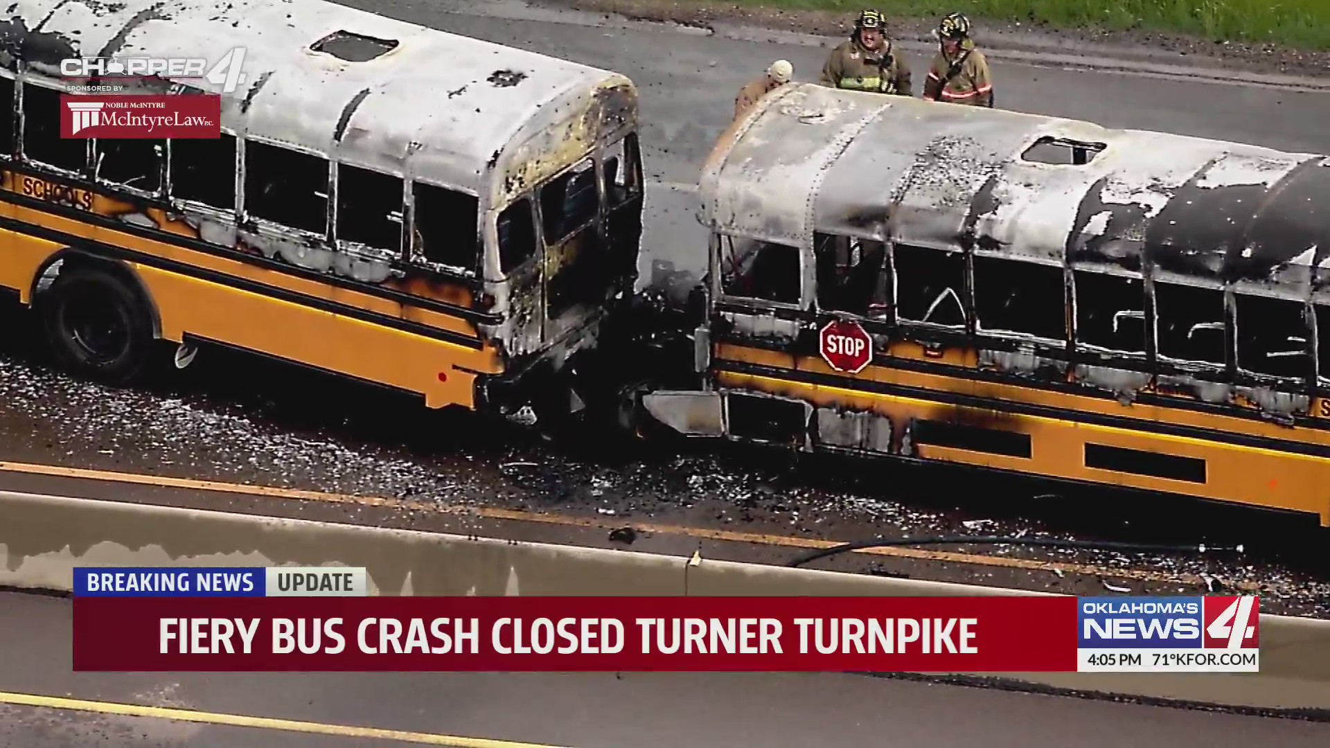Fiery bus crash closed Turner Turnpike – KFOR.com Oklahoma City