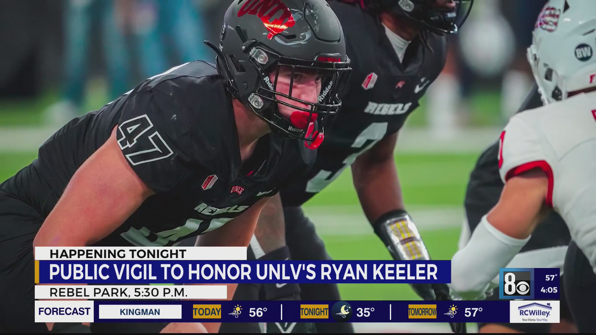 Public vigil to honor UNLV’s Ryan Keeler – KLAS