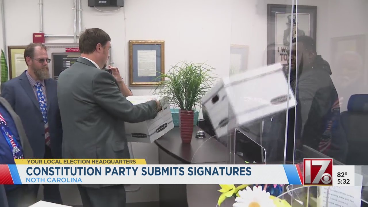 Signatures delivered, NC Constitution Party awaits election board ...