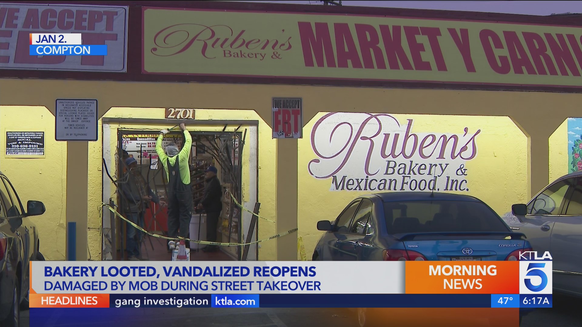 Compton bakery reopens days after being ransacked by mob – KTLA