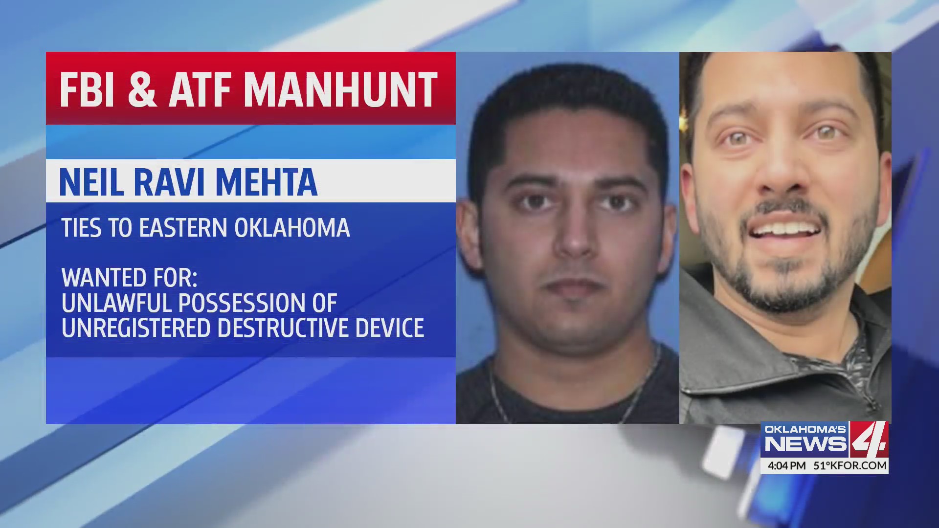FBI & ATF searching for Neil Ravi Mehta – KFOR.com Oklahoma City