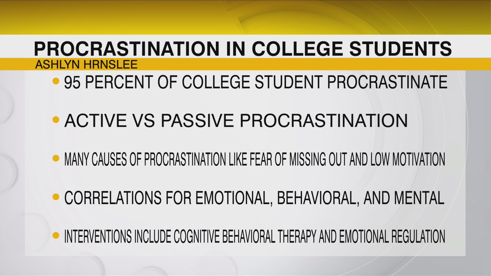 WT student talks about procrastination in college students – KAMR – MyHighPlains.com