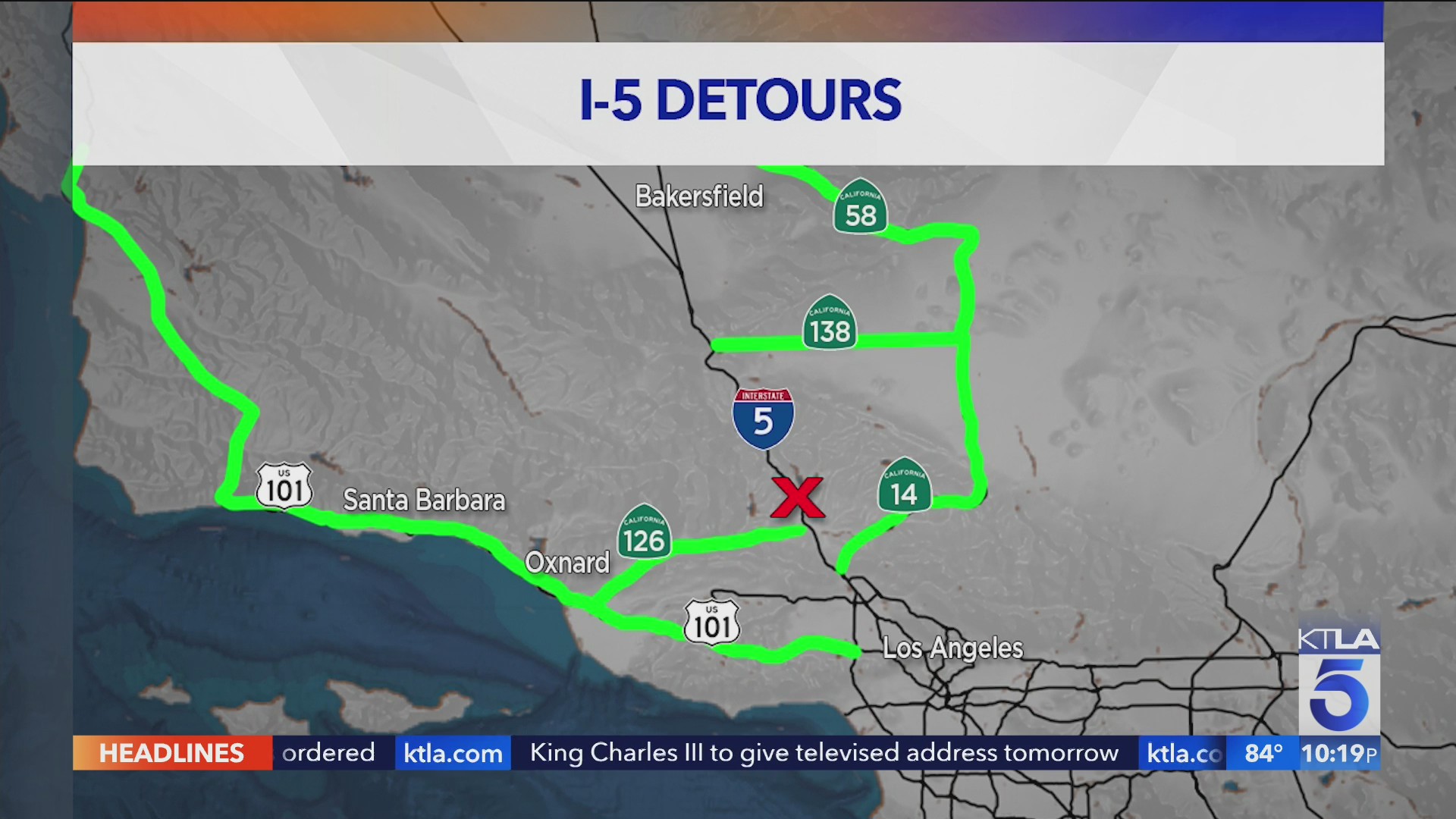 Northbound 5 Freeway will be closed in Castaic for 5 nights, starting ...