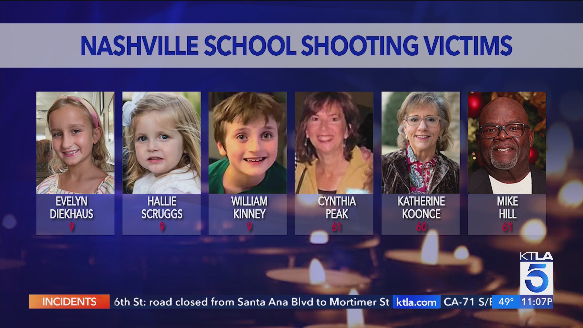 Vigil held for Nashville school shooting victims – KTLA