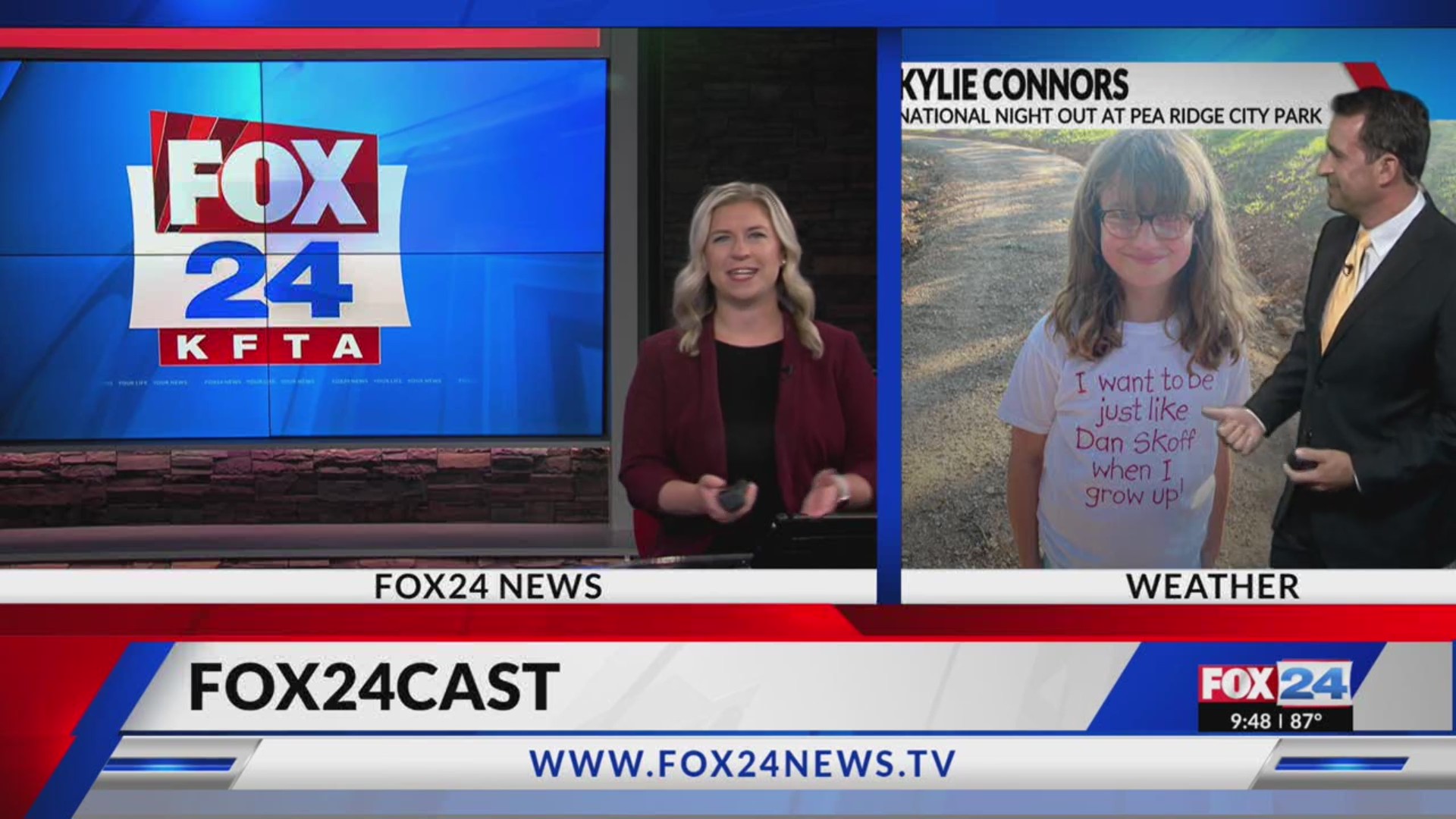 Shout Out to Kylie Connors on FOX24 News at 9 PM. – KNWA FOX24