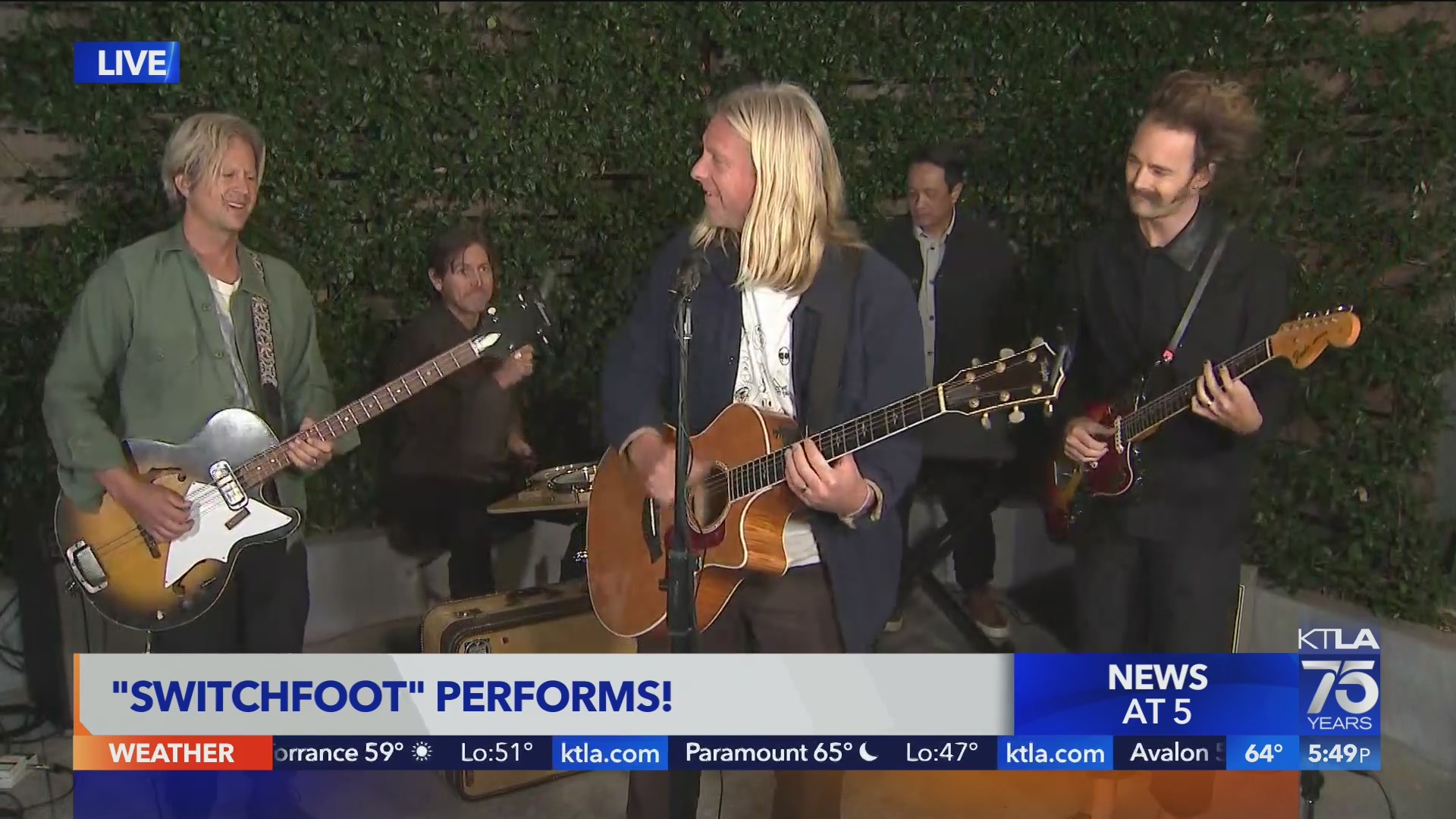 ‘Switchfoot’ performs for KTLA before their next ‘This is our Christmas ...