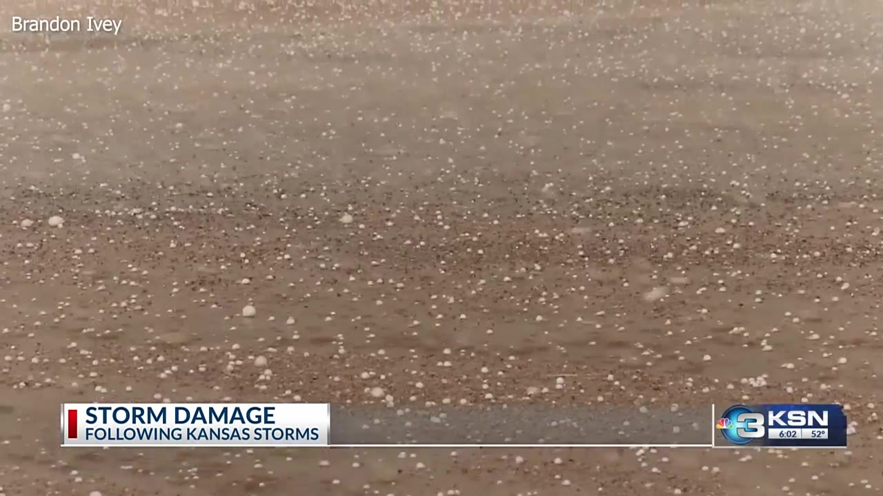 Large hail causes damage in Leoti – KSN-TV