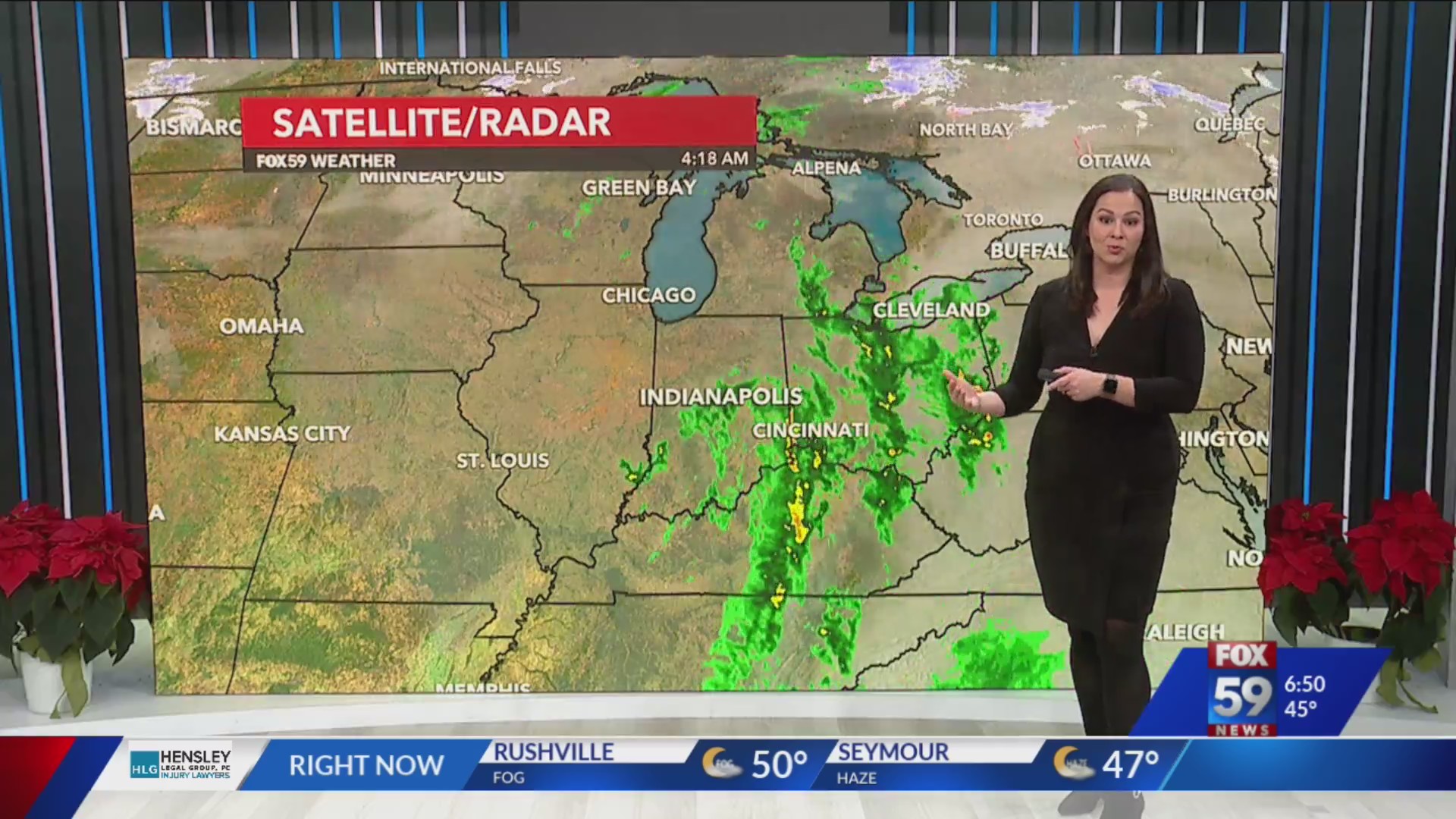 Chance for early rainfall; windy and much colder by Monday – Fox 59