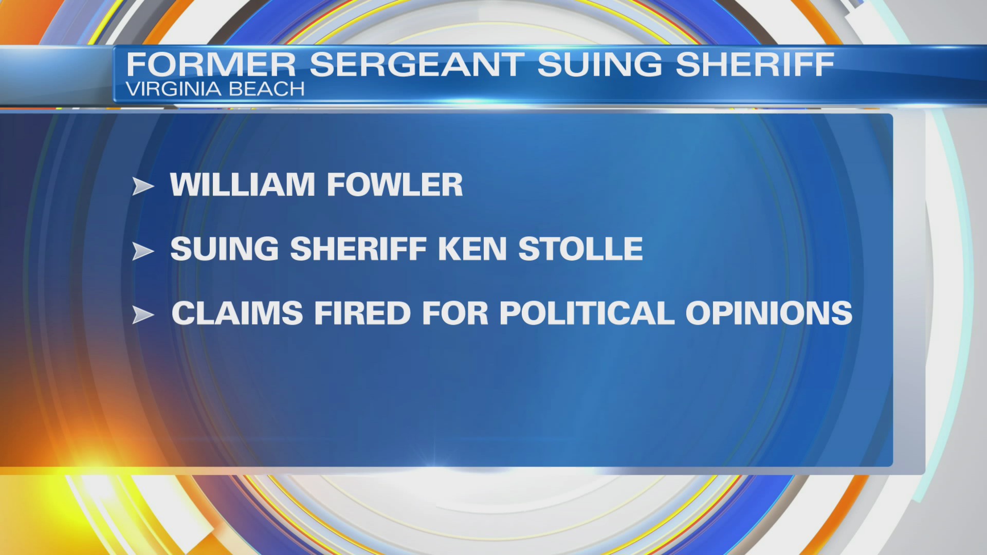 Former VBSO deputy sues sheriff alleging he was fired for his political ...