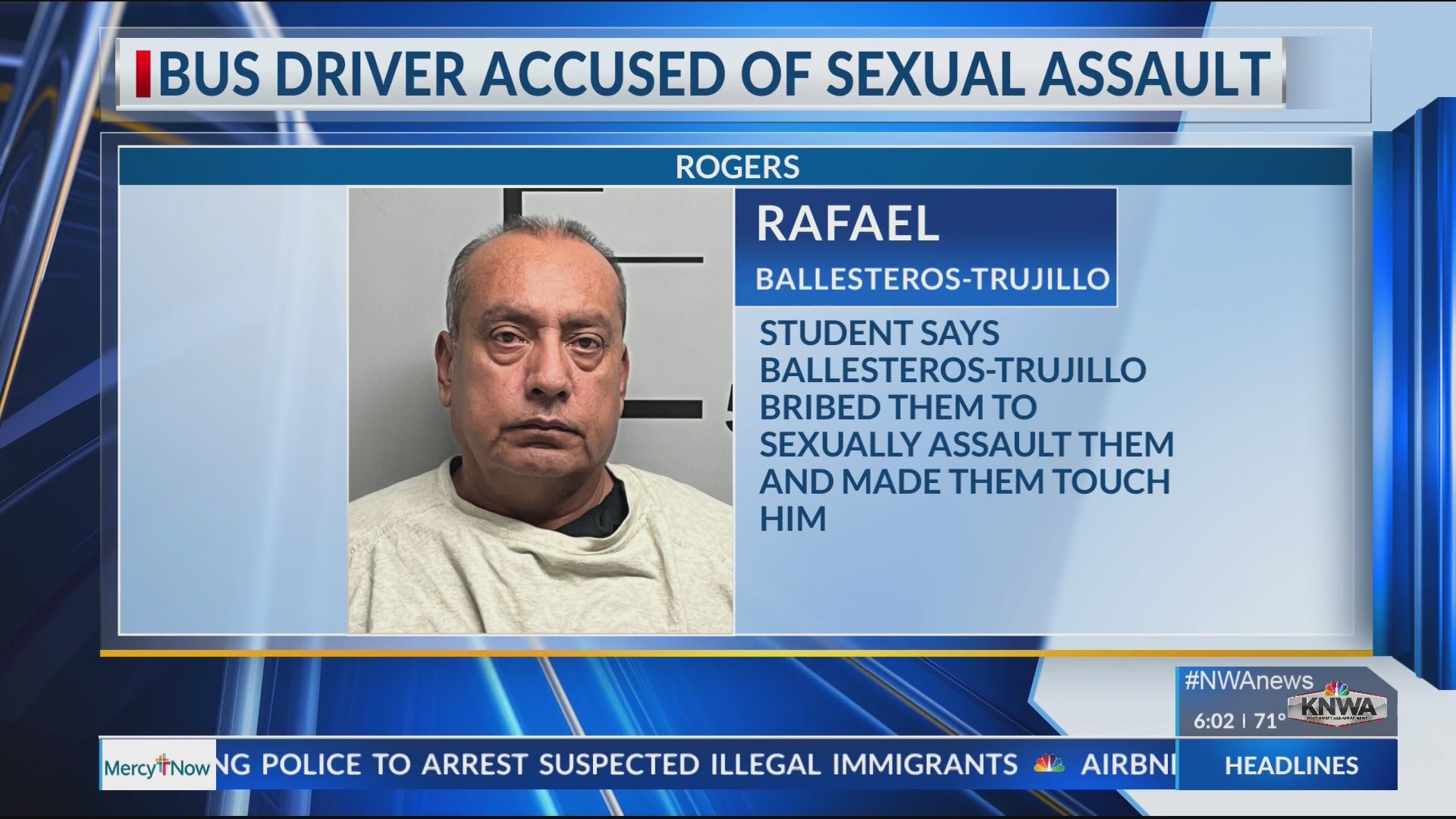 Rogers bus driver accused of sexually assaulting student – KNWA FOX24