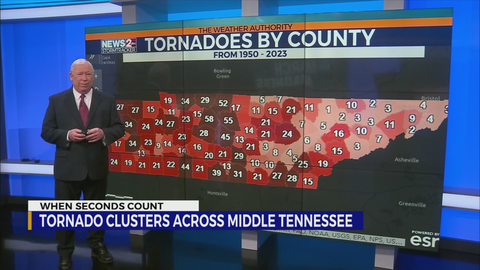 Tornado clusters across Middle Tennessee – WKRN News 2