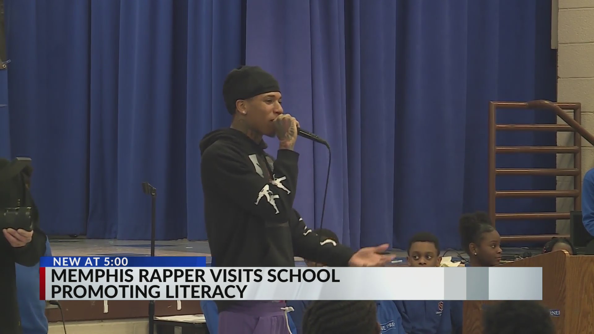 Memphis rapper NLE Choppa visits students at Frayser elementary school ...
