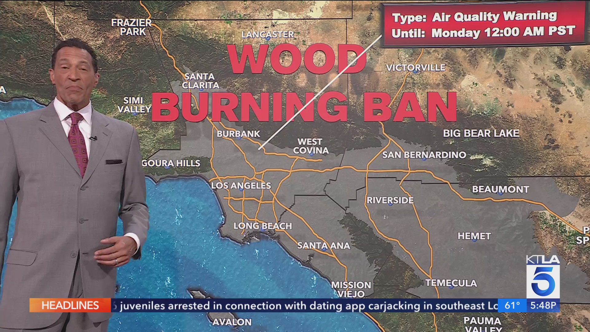 South Coast AQMD issues no-burn alert for Sunday – KTLA