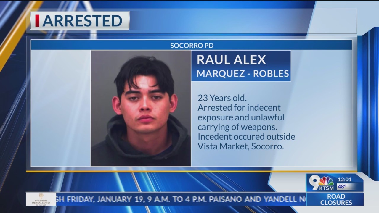 Socorro PD: Man arrested for ‘indecent exposure’ in parking lot – KTSM ...
