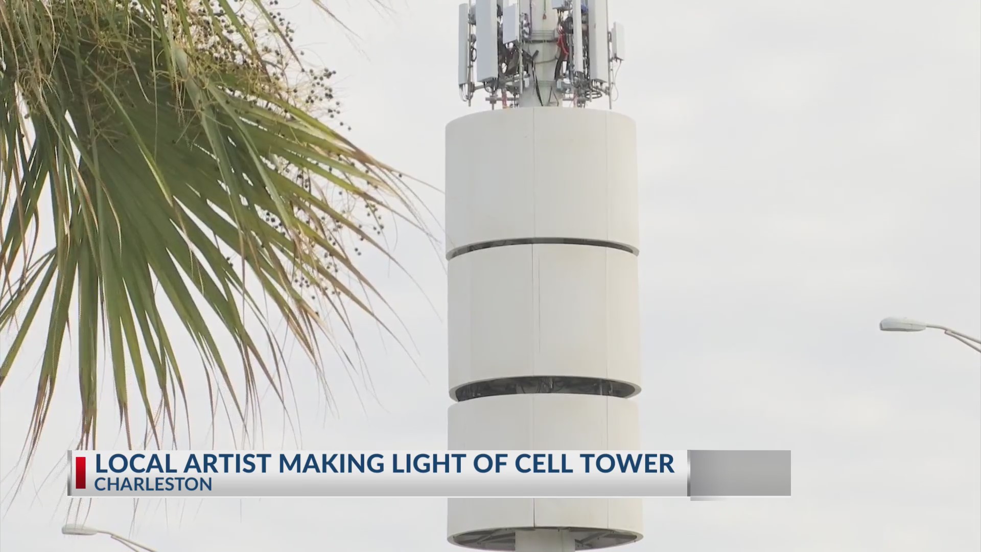 Local artist making light of a newly added cell tower – WCBD News 2