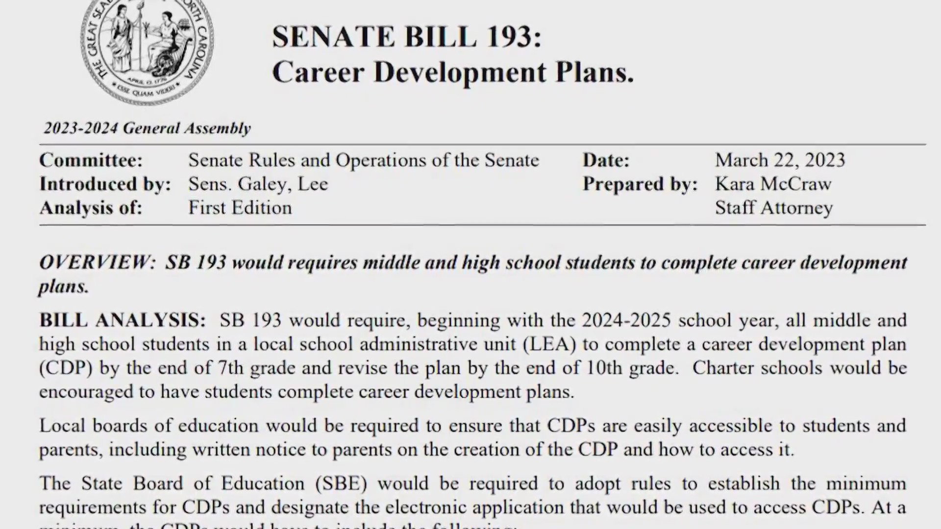 State lawmakers discuss career development plan for middle and high ...