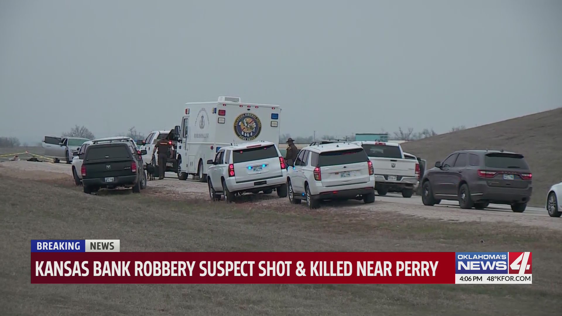 Kansas bank robbery suspect shot & killed near Perry – KFOR.com ...