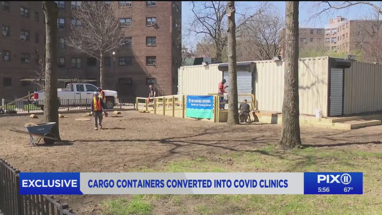 Cargo containers converted into COVID clinics in Queens – PIX11