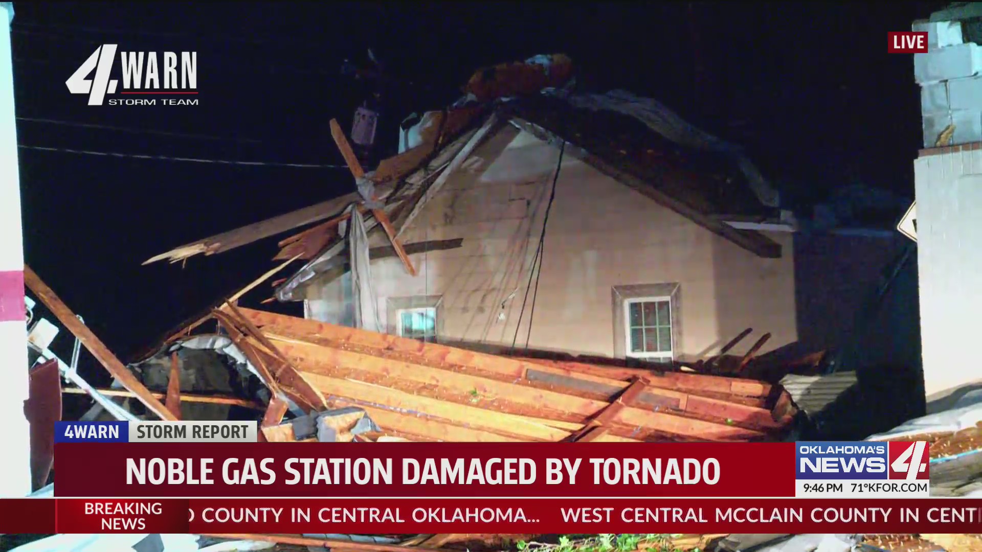 Noble gas station damaged by tornado – KFOR.com Oklahoma City