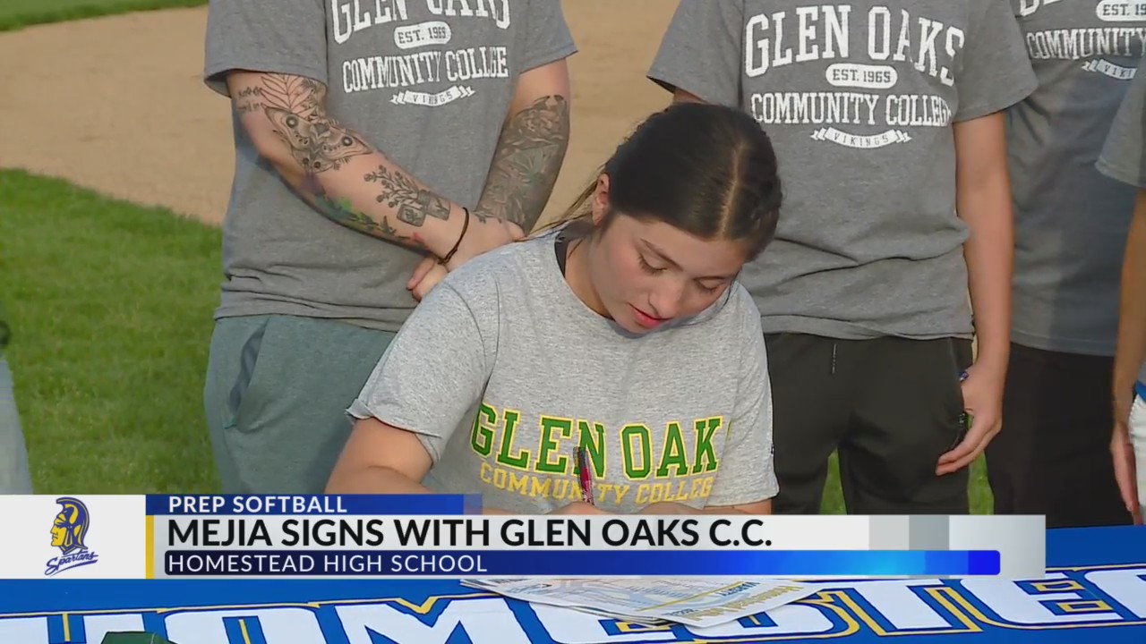 Ava Mejia of Homestead signs with Glen Oaks CC softball – WANE 15