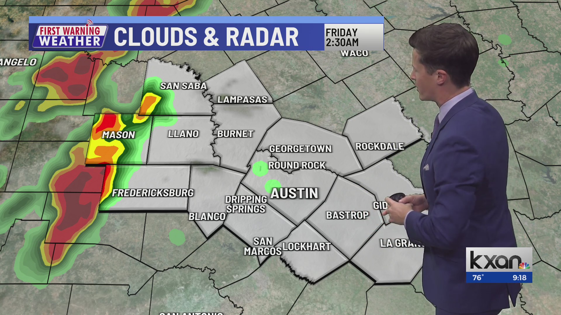 Thursday overnight First Warning Forecast – KXAN Austin