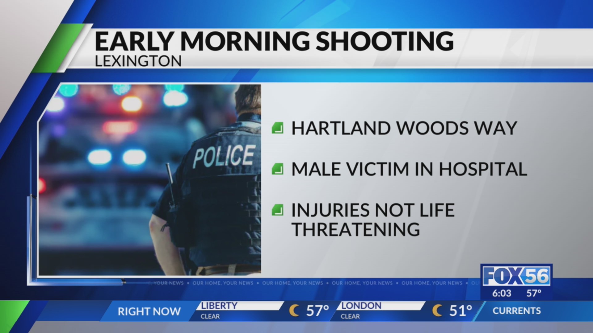 Man recovering following early morning Lexington shooting – FOX 56 News