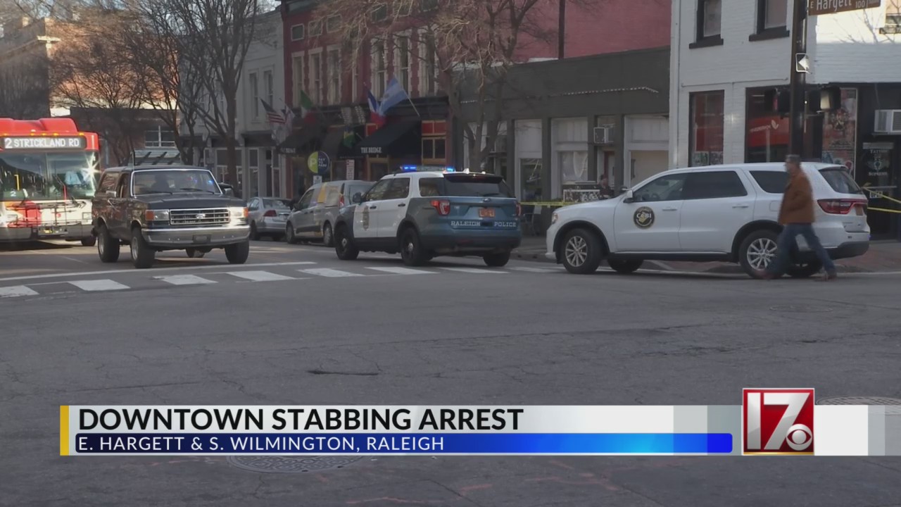 1 in hospital, 1 in custody after downtown Raleigh stabbing – CBS17.com