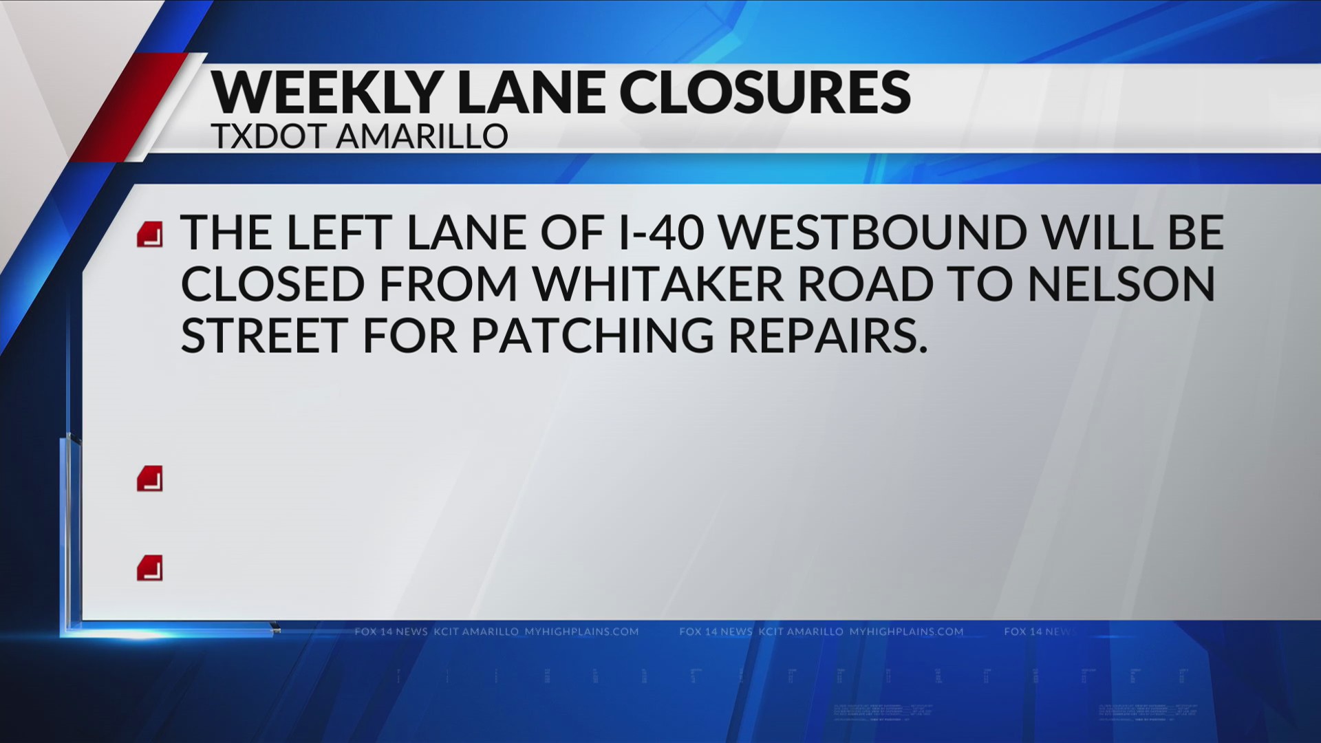 TxDOT ‘Know Before You Go’ lane closure report for week of Oct. 2 ...